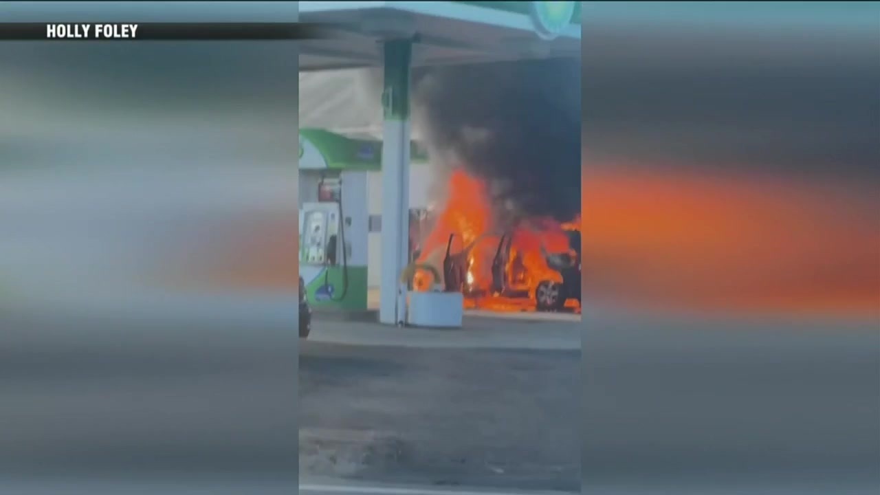 Car bursts into flames at Derry, NH gas station - Boston News, Weather ...
